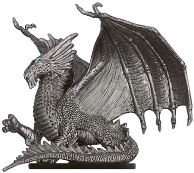 Young Silver Dragon - Dungeons of Dread - D&D Miniatures